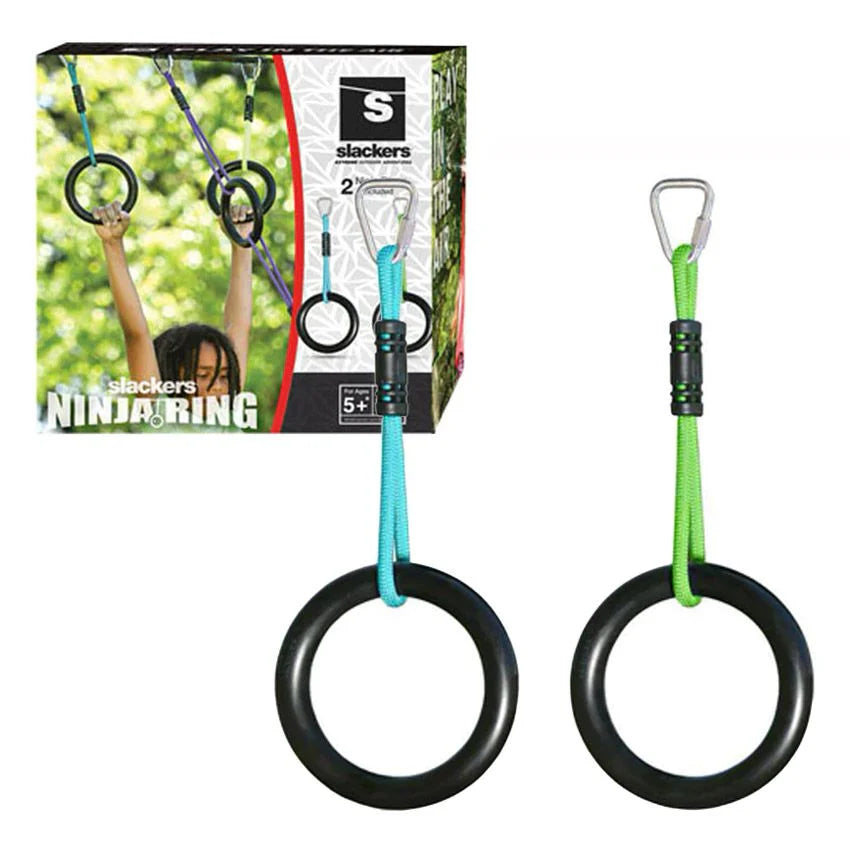 Slackers Ninjaline Ninja Rings Set Of 2 Obstacle Course Expansion ...